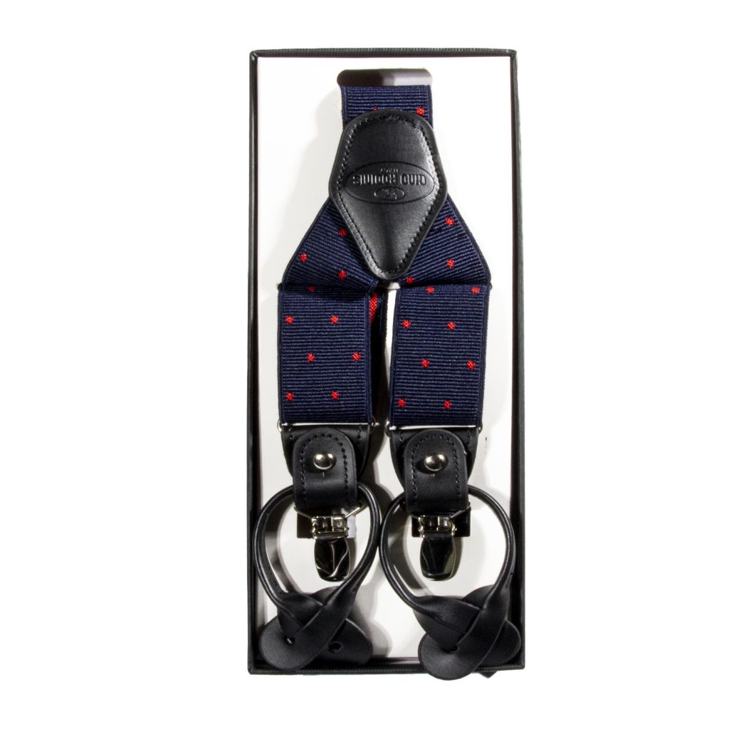 Suspensor Elasticado SP004 - Azul con puntos Rojos | Gino Rodinis